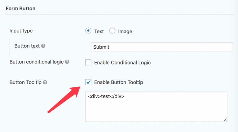Add a tooltip to a submit button